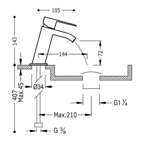 Buy Inclined Frame Basin Faucet