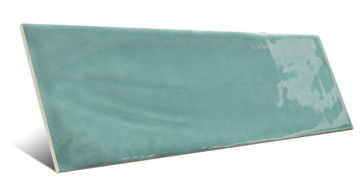 Azulejos Tabarca Turquesa 7,5x23 Brillo efecto agua