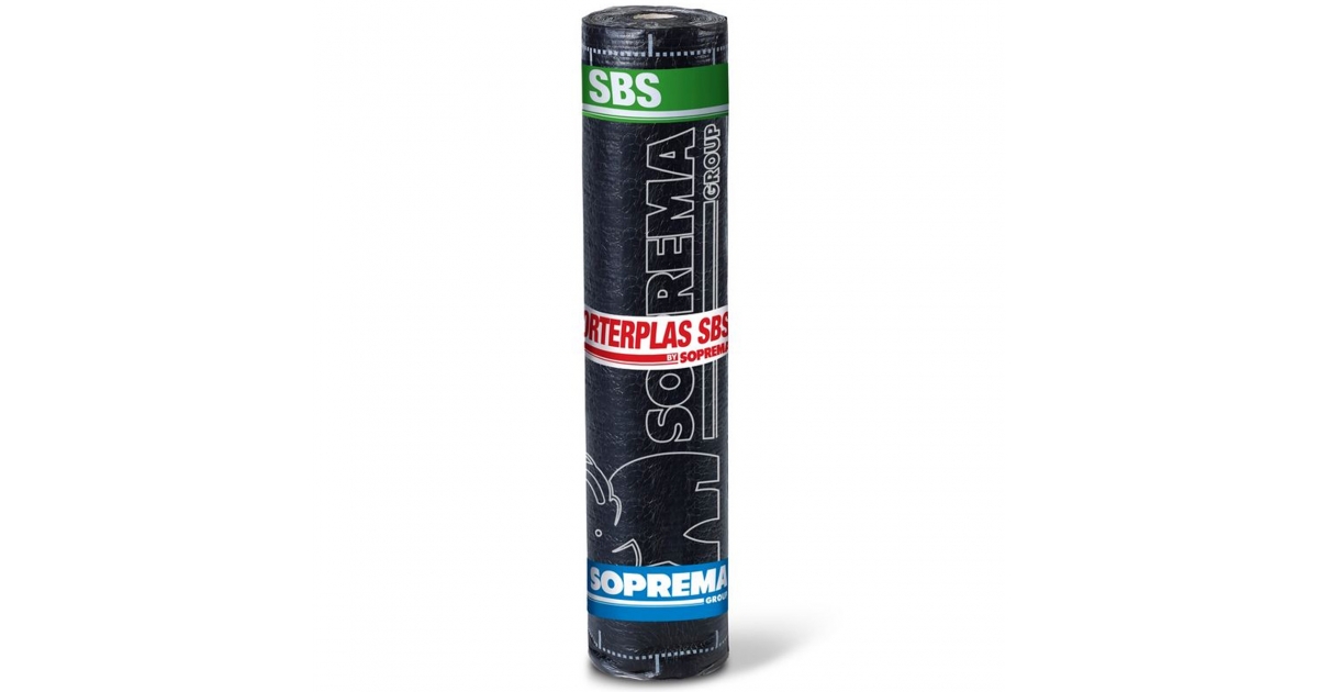 Comprar Lámina Asfáltica LBM MORTERPLAS SBS FV 3kg SBS-20º Vidrio 1x13