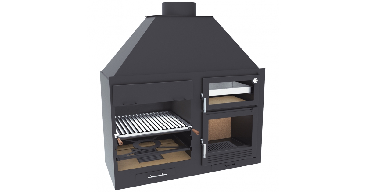 Barbacoa de carbón y leña Fusión 140