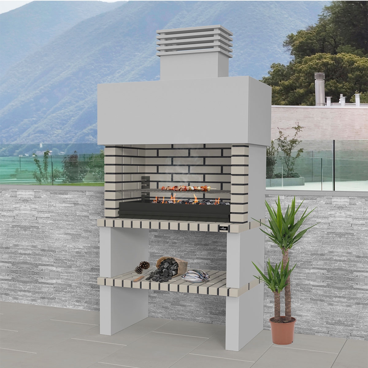 Barbacoa Tróia Blanco