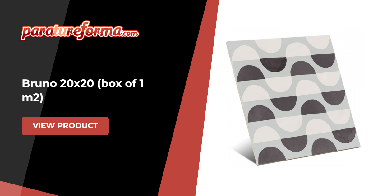 Bruno 20x20 - Ceramic tile for interior White Paste Ceramic Effect
