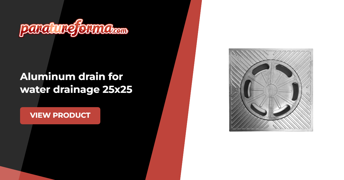 25x25 square aluminum drain for water drainage