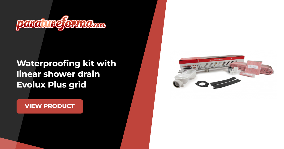 Evolux Linear Shower Drain Kit Grid Plus