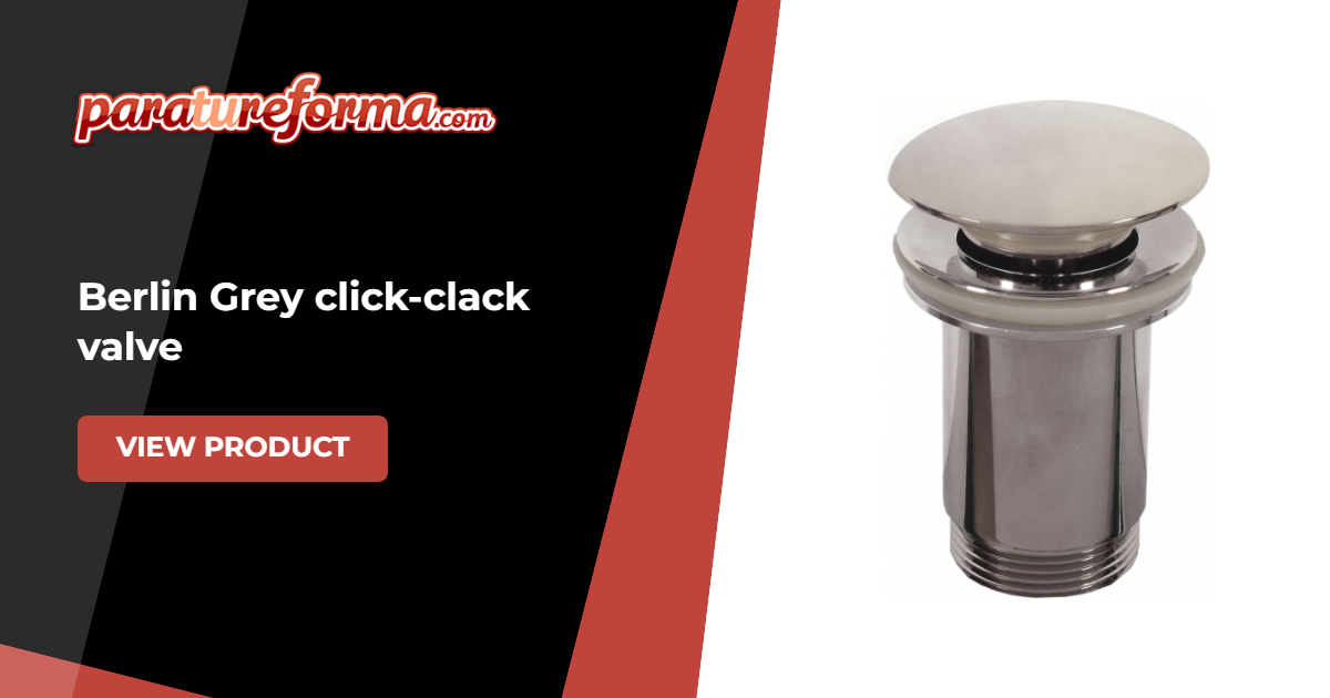 Berlin Grey clic-clack valve for sink