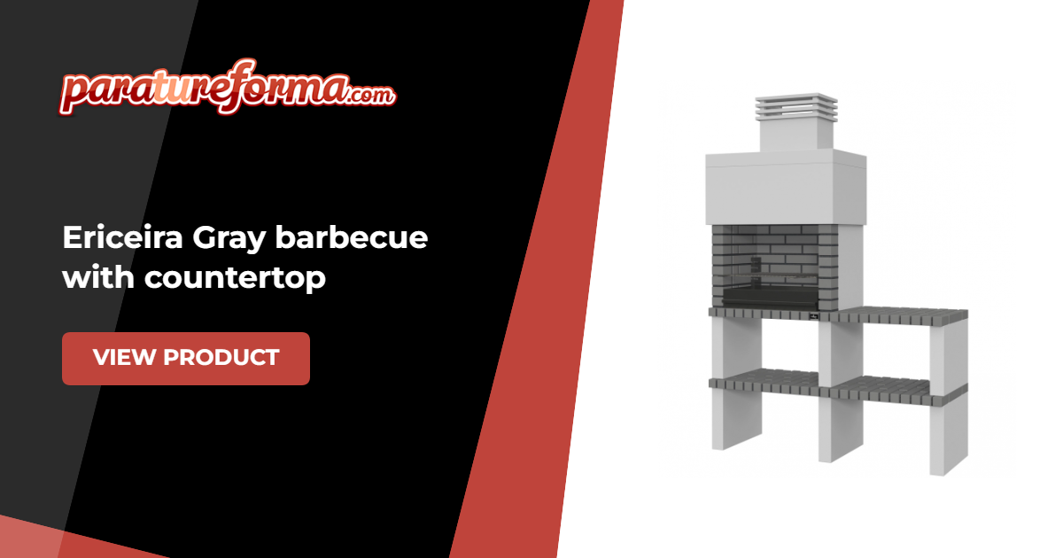 Ericeira Gray barbecue with countertop