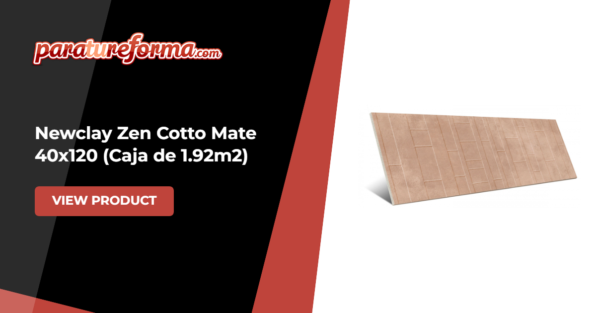 Newclay Zen Cotto Mate 40x120 (Caja de 1.92m2)