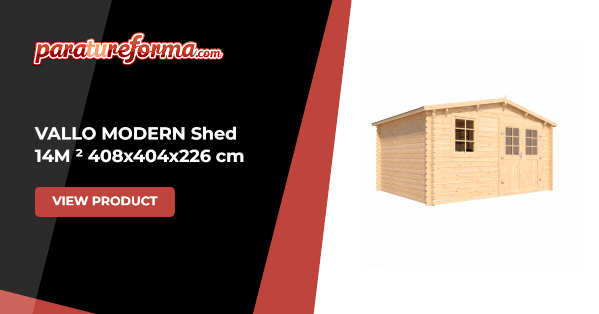 VALLO MODERN Shed 14M ² 408x404x226 cm