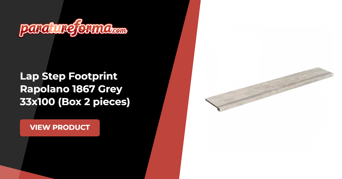 Lap Step Footprint Rapolano 1867 Grey 33x100 (Box 2 pieces)