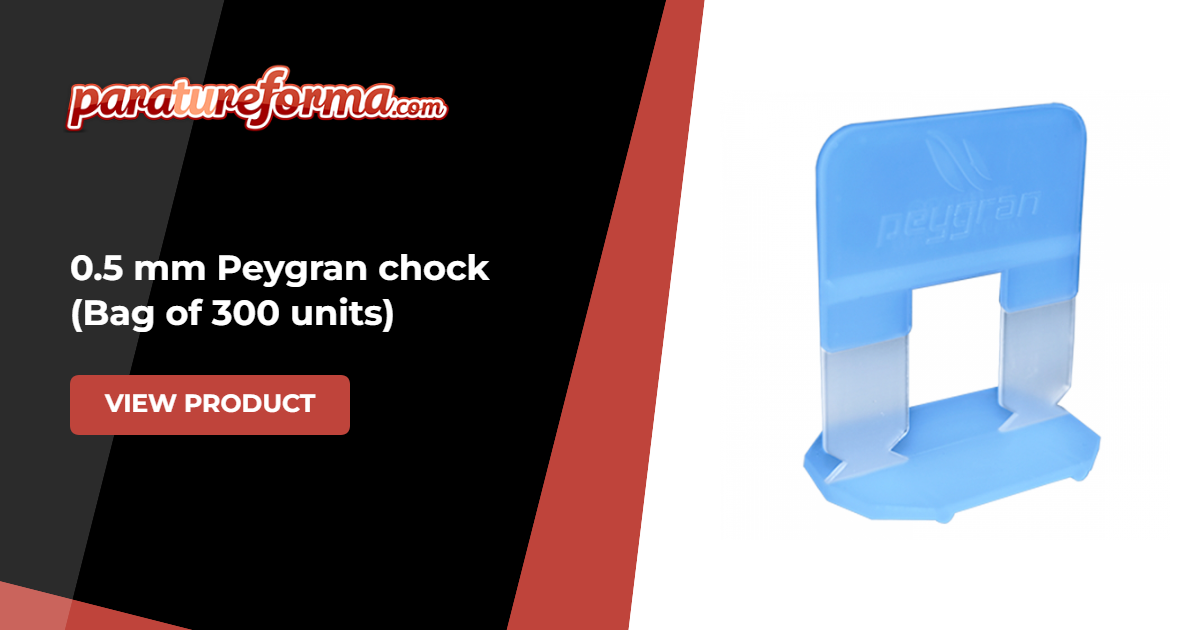 0.5mm chocks or bases for the Peygran system in a bag of 300 units ...