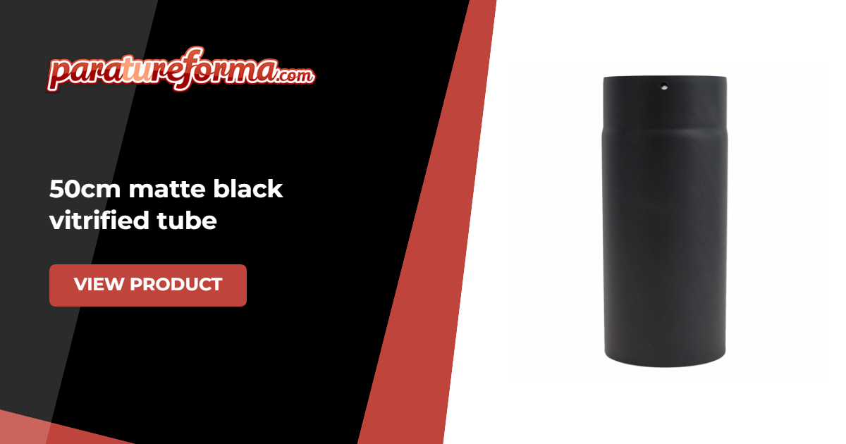 Buy 50cm matte black vitrified tube