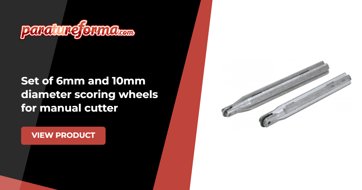 Set of 6mm and 10mm diameter scoring wheels for manual cutter