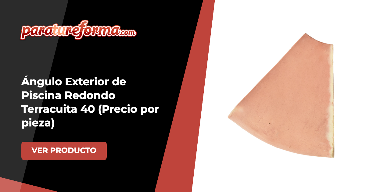 Ángulo exterior de piscina Redondo Terracuita 40