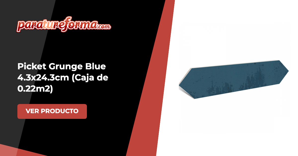 Picket Grunge Blue 4.3x24.3cm (Caja de 0.22m2)