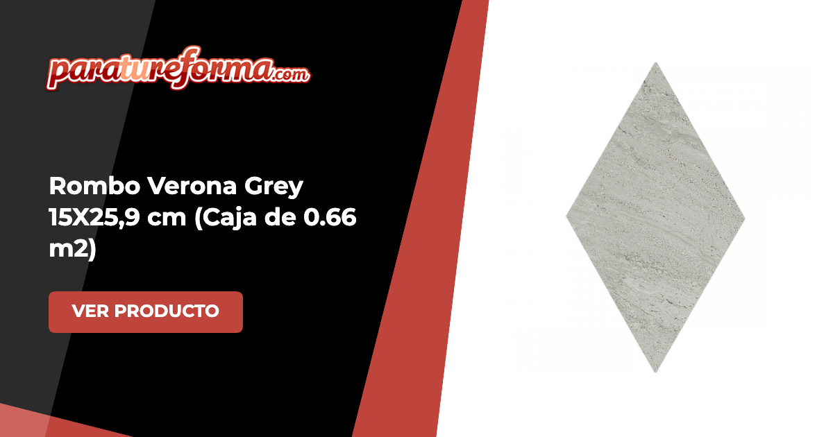 Rombo Verona Grey 15X25,9 cm (Caja de 0.66 m2)