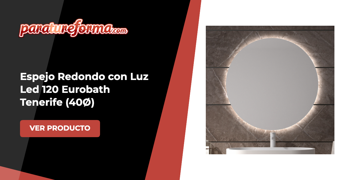 Espejo Redondo con Luz Led 120 Eurobath Tenerife (40Ø)