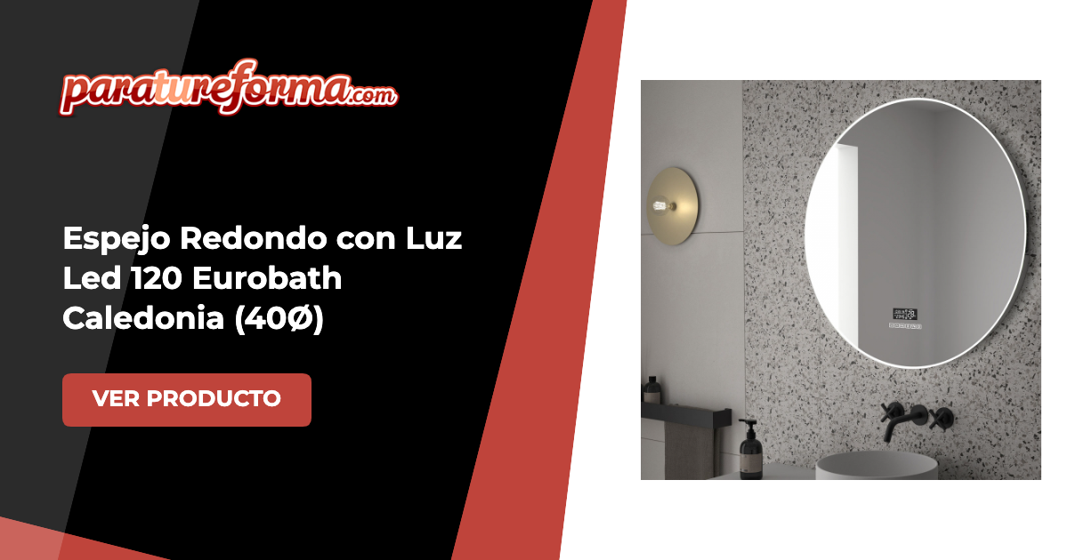 Espejo Redondo con Luz Led 120 Eurobath Caledonia (40Ø)