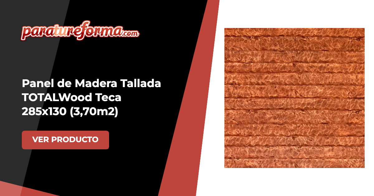 Panel de Madera Tallada TOTALWood Teca 285x130 (3,70m2)