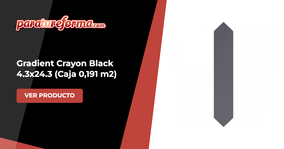 Gradient Crayon Black 4.3x24.3 (Caja 0,191 m2)