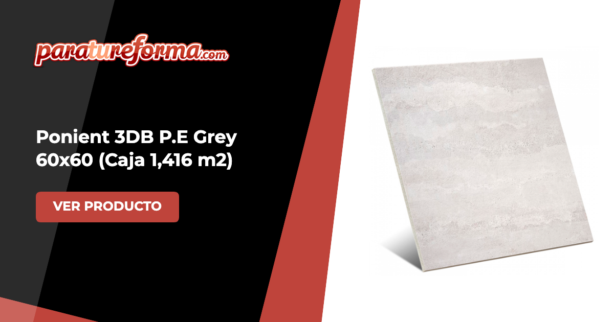 Ponient 3DB P.E Grey 60x60 (Caja 1,416 m2)