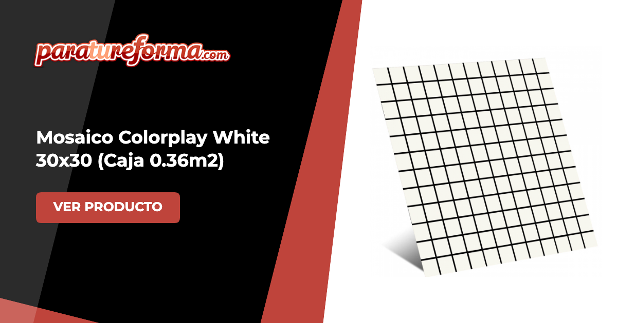 Mosaico Colorplay White 30x30 (Caja 0.36m2)