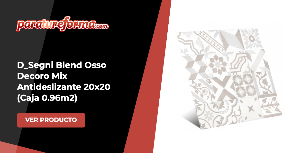 D_Segni Blend Osso Decoro Mix Antideslizante 20x20 (Caja 0.96m2)