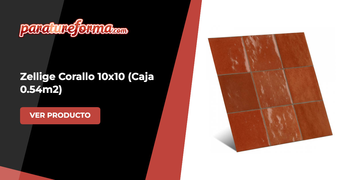 Zellige Corallo 10x10 (Caja 0.54m2)