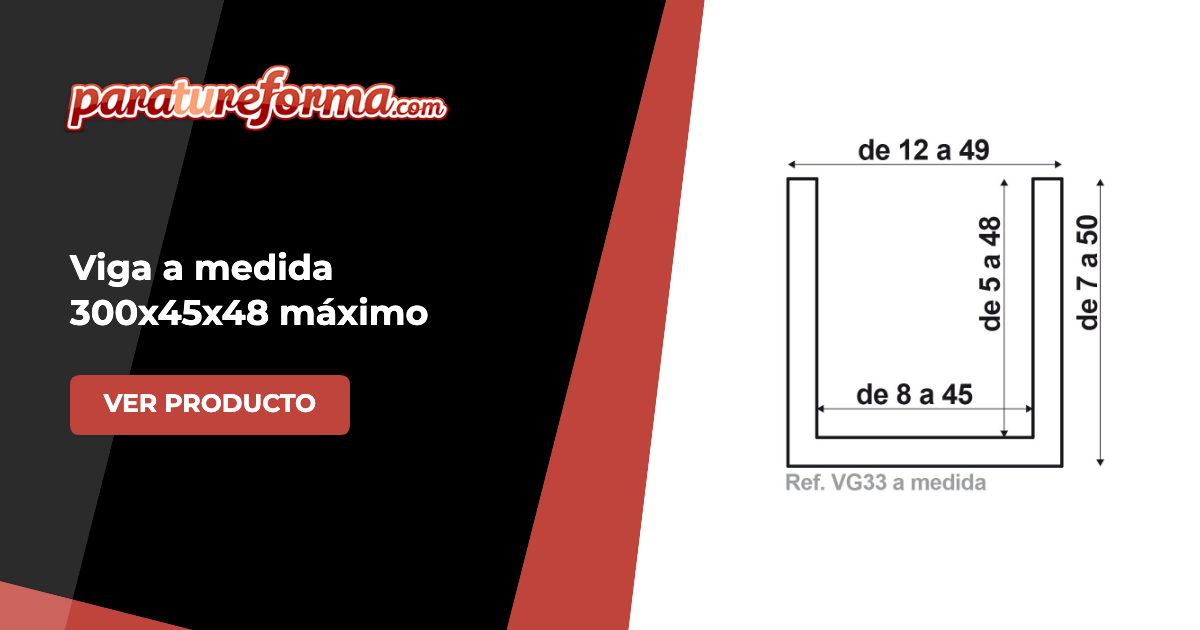 Comprar Viga a Medida Imitación a Madera 300x49x50 Máx.