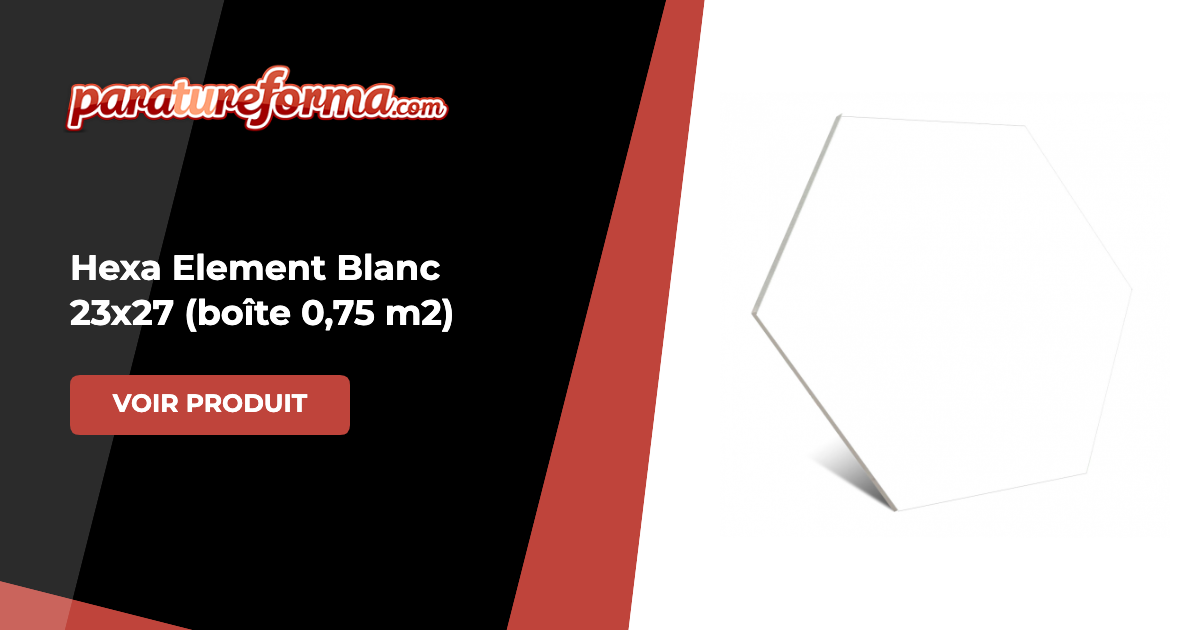 Hexa Element Blanc 23x27 (boîte 0,75 m2)