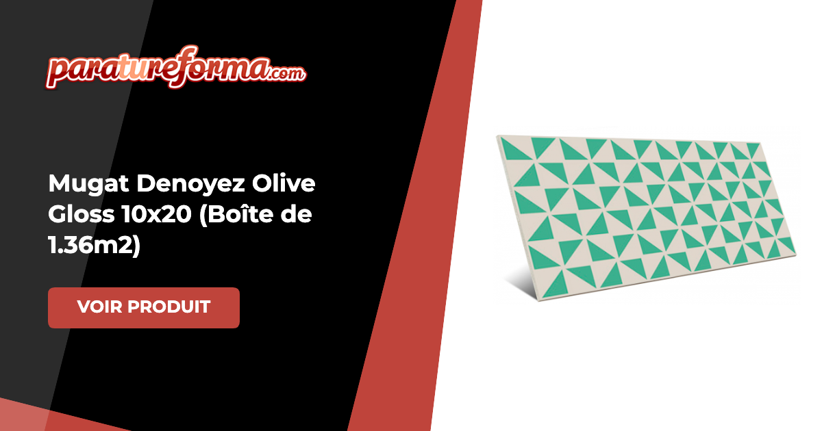 Mugat Denoyez Olive Gloss 10x20 (Boîte de 1.36m2)