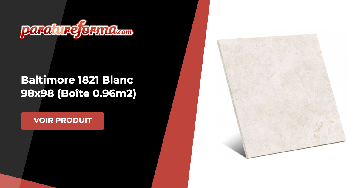 Baltimore 1821 Blanc 98x98 (Boîte 0.96m2)