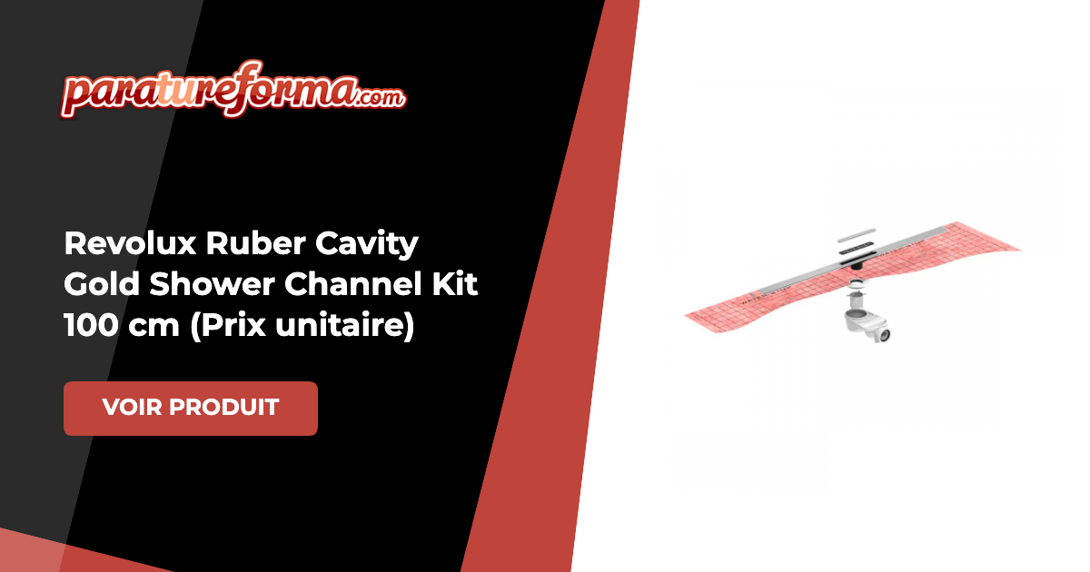 Revolux Ruber Cavity Gold Shower Channel Kit 100 cm (Prix unitaire)