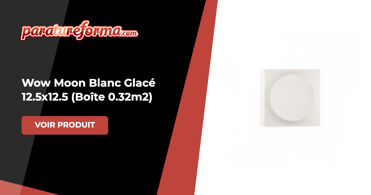 Wow Moon Blanc Glacé 12.5x12.5 (Boîte 0.32m2)