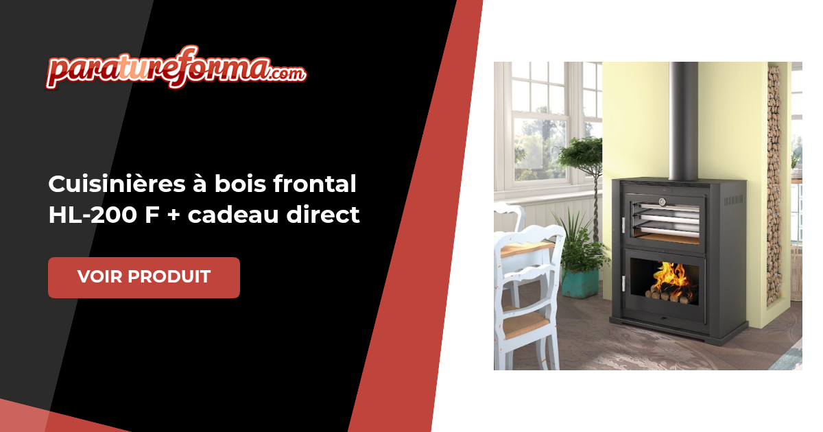 Cuisinières à bois frontal HL-200 F + cadeau direct
