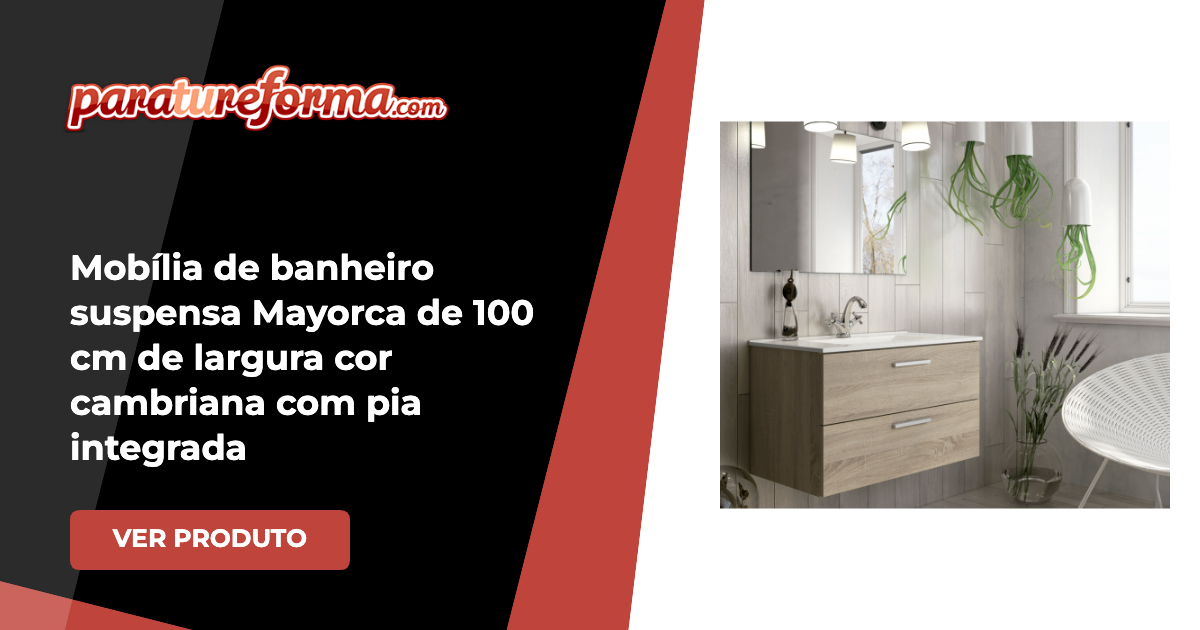 Mobília de banheiro suspensa Mayorca de 100 cm de largura cor cambriana ...