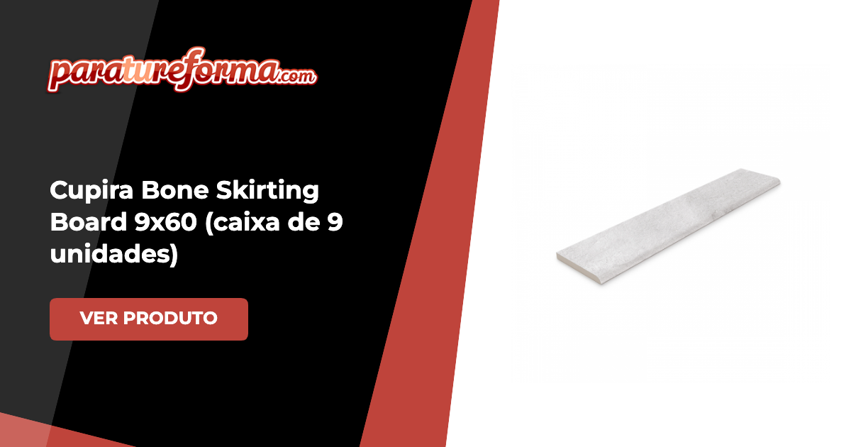 Cupira Bone Skirting Board 9x60 (caixa de 10 unidades)