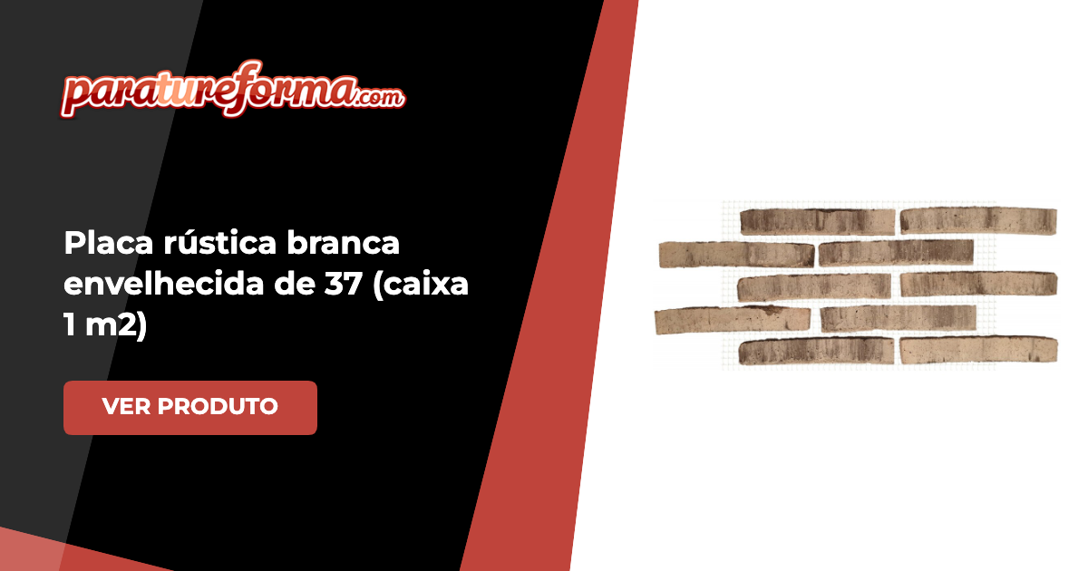 Placa de tijolo envelhecido branco | Interior e Exterior